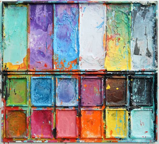 Bunte Farben | großes Bild kaufen | abstraktes Gemälde - ARTLET ...