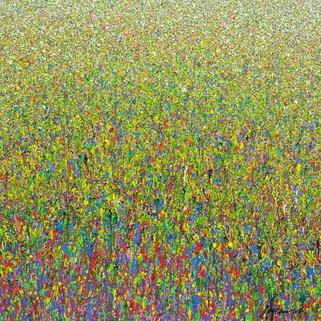 Art – modern large-format landscape 130 x 120 cm– Atelier Hellbusch